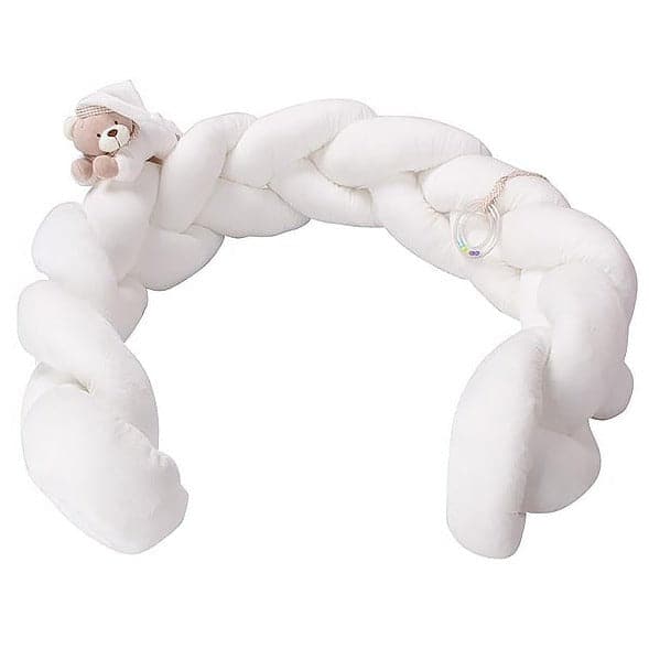 3D Premium Braided Bear Crib Bumper - Beige – Flybyfly us